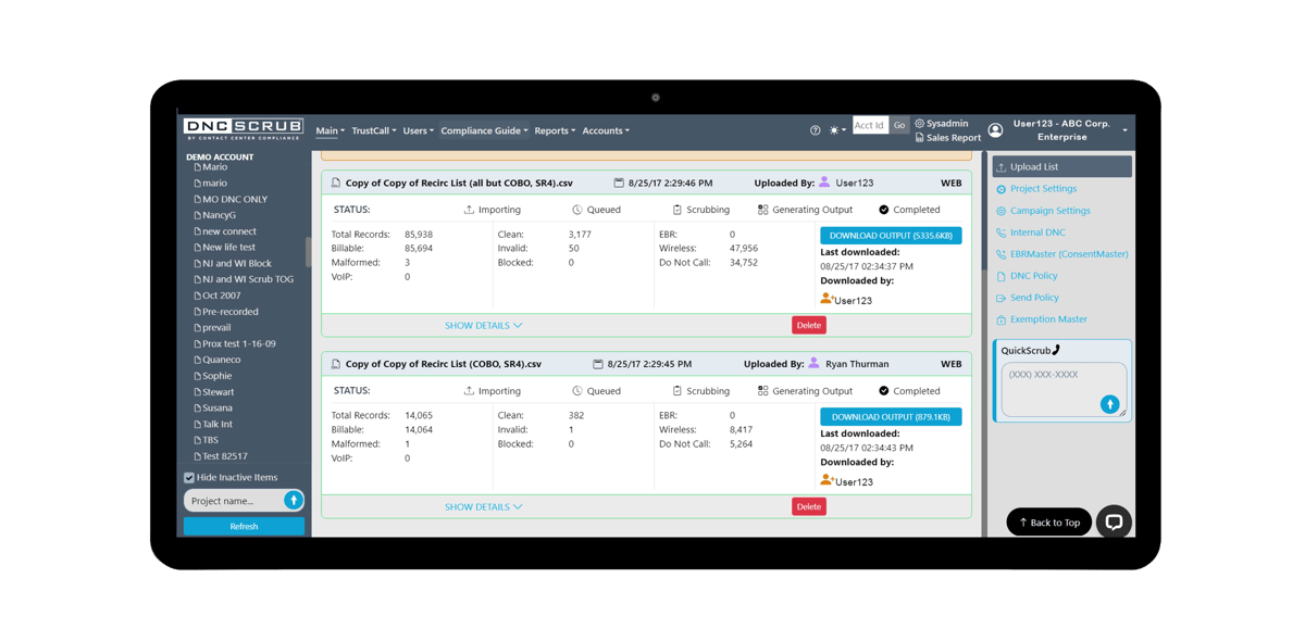 DNCScrub® | Do Not Call List Scrubbing Software